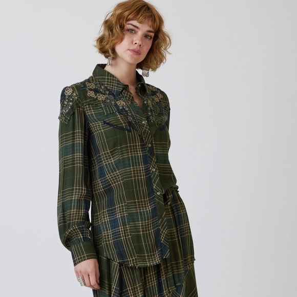 Double D Ranch | Skirts | Nwt Double D Ranch Plaid Josef Blouse | Poshmark